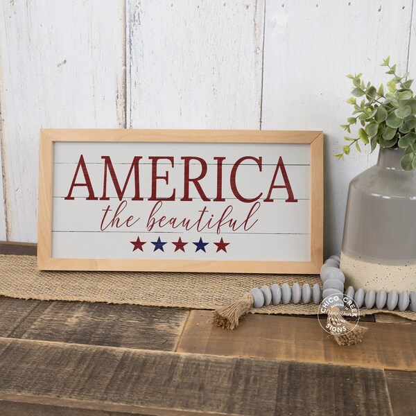 America Wood Sign - Etsy