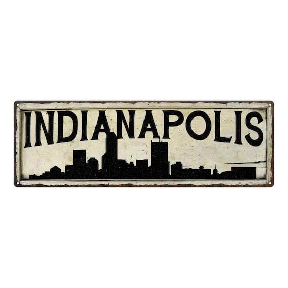 Indianapolis Sign Indianapolis City Sky Line Silouette Wall - Etsy