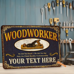 Personalized Sign, Woodworker Sign, Garage Decor, Workshop Gifts ...