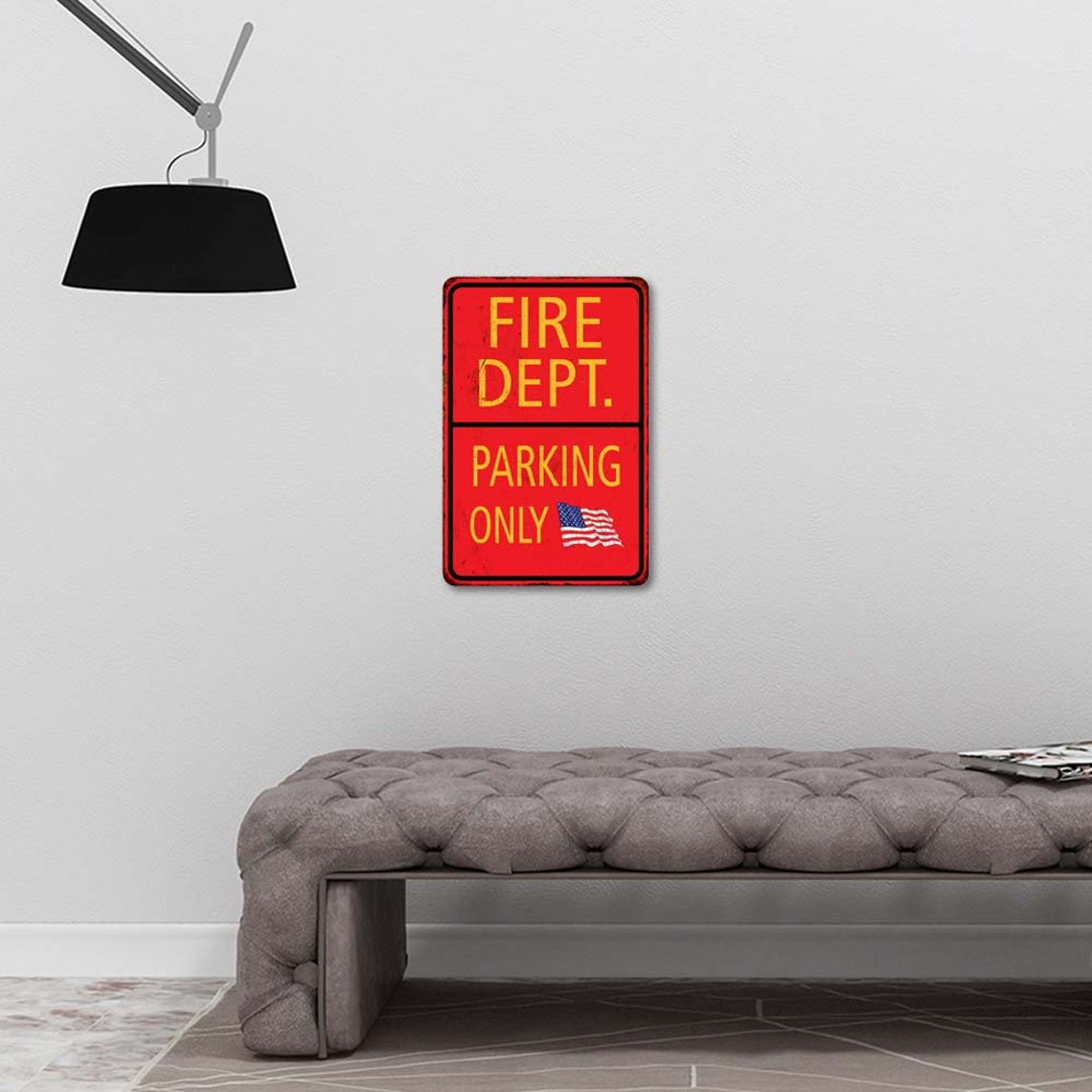 Fire Department Parking Sign, First Responder Decor, Firehouse Parking ...