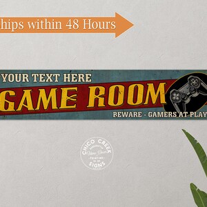 Custom Game Room Decor Sign, Video Game, Personalized Gift Sign, Arcade ...