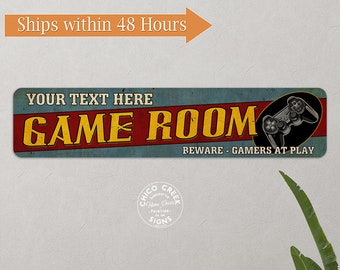 Arcade Sign Gamer Gift Custom Game Room Sign Game Room - Etsy