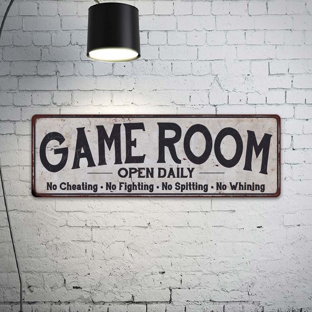 Game Room Sign, Rec Room Vintage Looking Decor, Billiard Room Sign ...