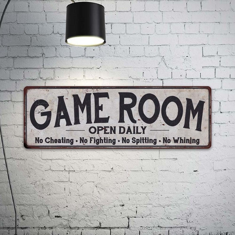 Game Room Sign, Rec Room Vintage Looking Decor, Billiard Room Sign ...