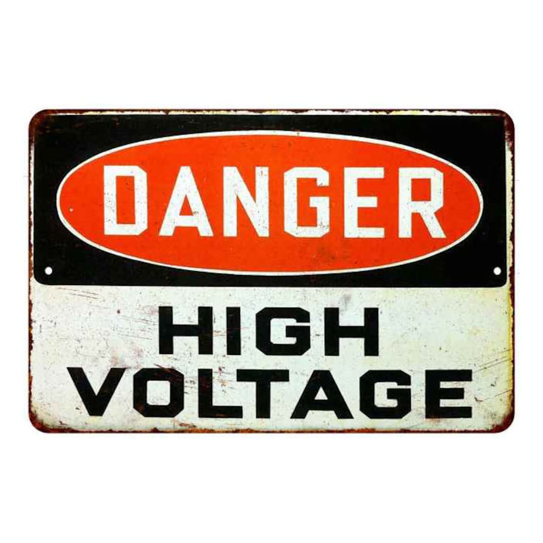Danger High Voltage Sign, Warning Decor, Vintage Looking Reproduction Sign, Electricity ...