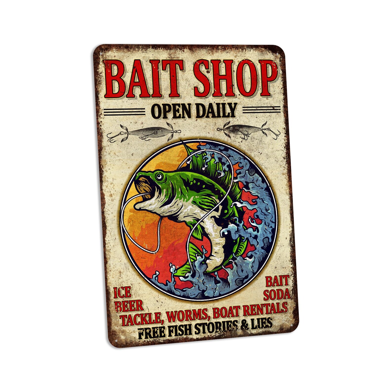 Bait Shop Sign, Fishing Gifts, Fisherman, Gift for Him, Fathers Day ...