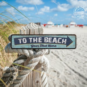 Custom Beach Arrow Signs, Beach House Decor Sign, Beach Theme, Poolside ...