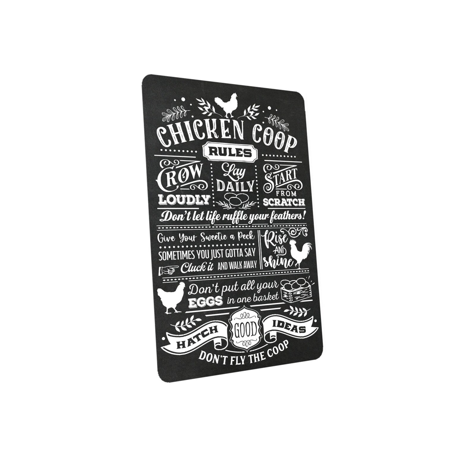 Chicken Coop Rules Sign Farmhouse Barn Fresh Eggs Say Cluck - Etsy