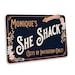 Personalized She Shack Sign, Your Name Custom, She Shed, Victorian Lady ...