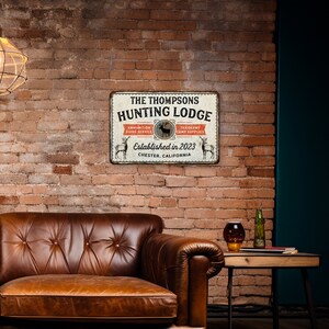 Custom Hunting Lodge Sign Cabin Decor Custom Sign for Cabin Decor Deer ...