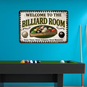 Pool Room Sign, Billiards Sign, Pool Room Decor, Gift for Him, Pool ...