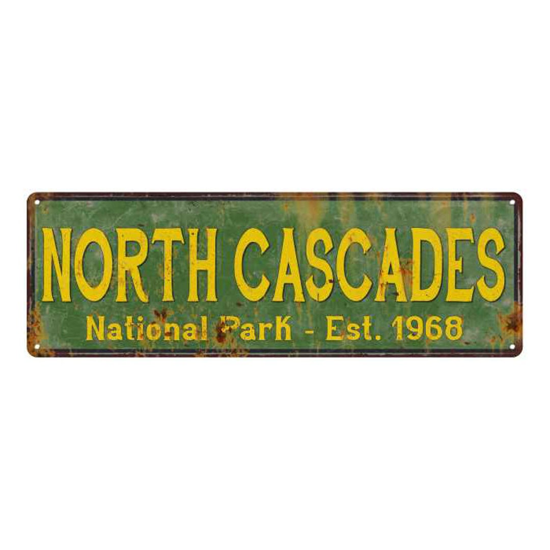 North Cascades Sign, North Cascades National Park Rustic Sign, Cabin ...