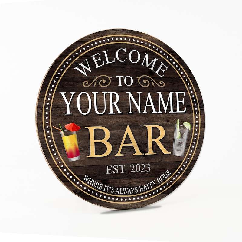 Custom Bar Sign - Etsy