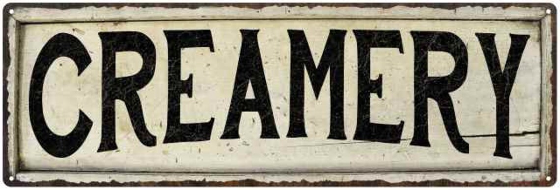 Creamery Sign Dairy Chic Vintage Looking Decor Farmhouse - Etsy