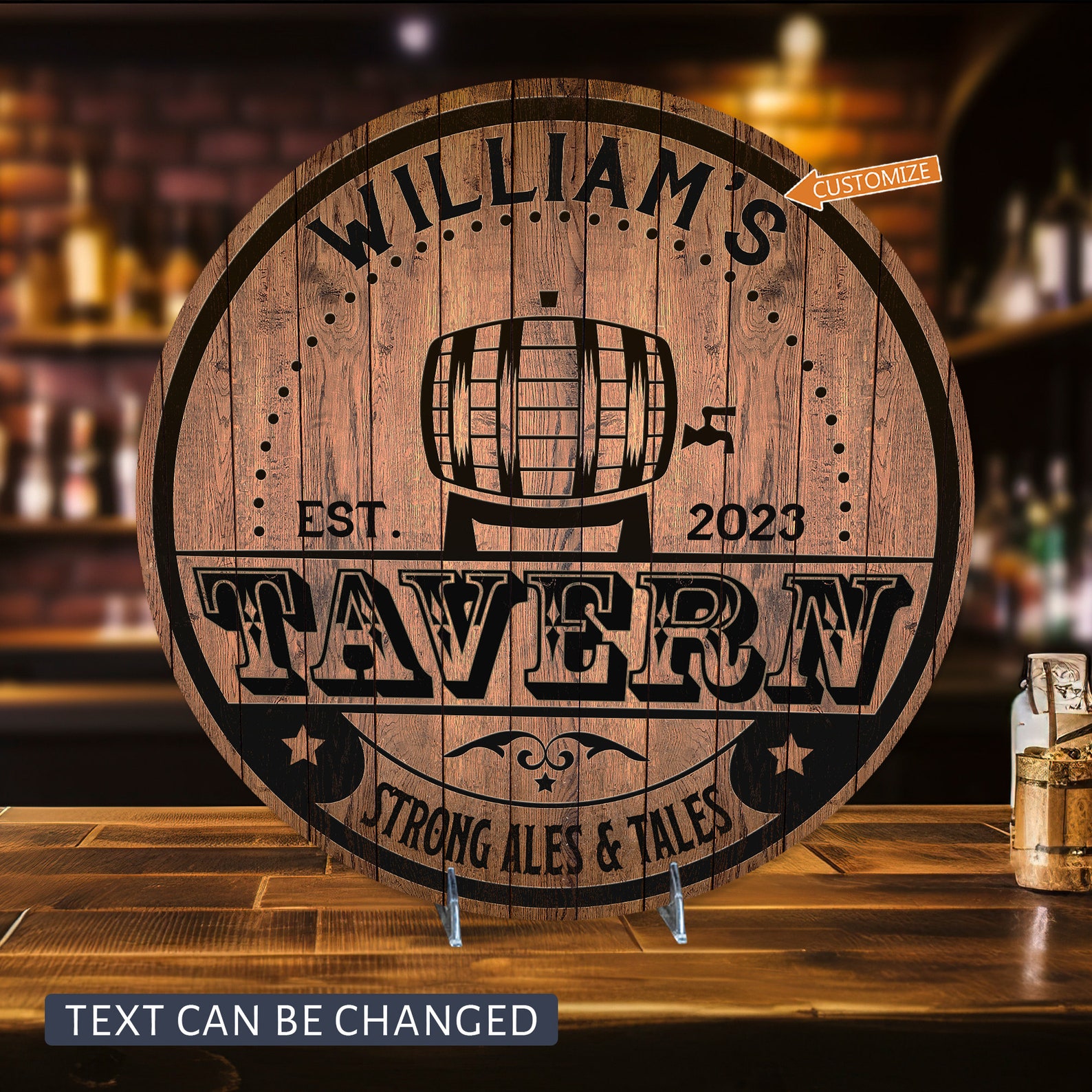 Custom Tavern Sign, Personalized Bar Sign, Home Bar Decor, Tavern Decor ...