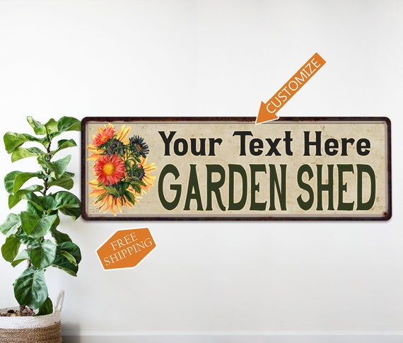 Personalized Garden Shed Sign Greenhouse Signs Gardening Decor - Etsy