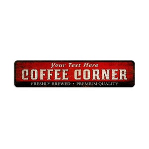Personalized Coffee Corner Sign, Coffee Bar Decor, Personalized Gift ...