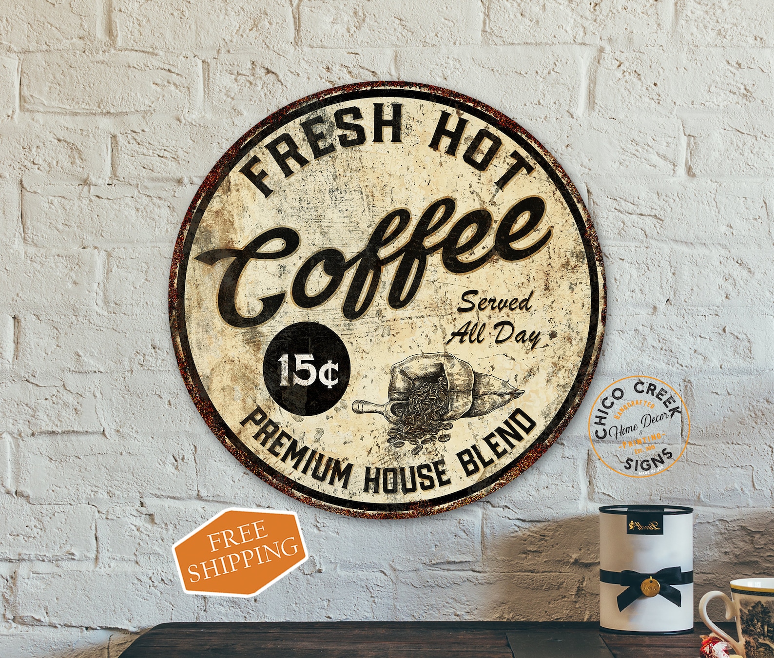 Fresh Hot Coffee Sign Coffee Bar Coffee Shop Decor Cafe - Etsy