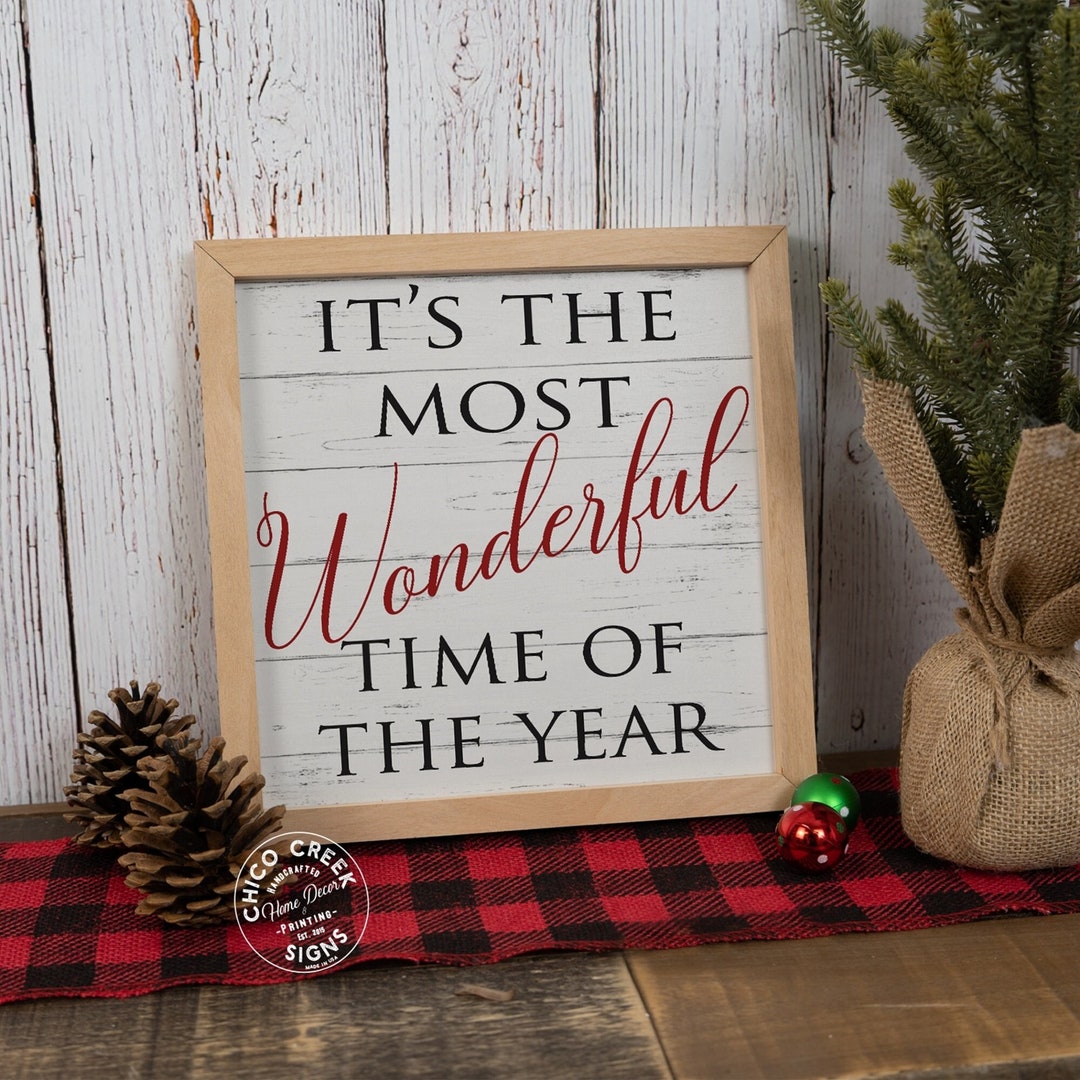 It's the Most Wonderful Time of Year Wood Sign Christmas Signs ...