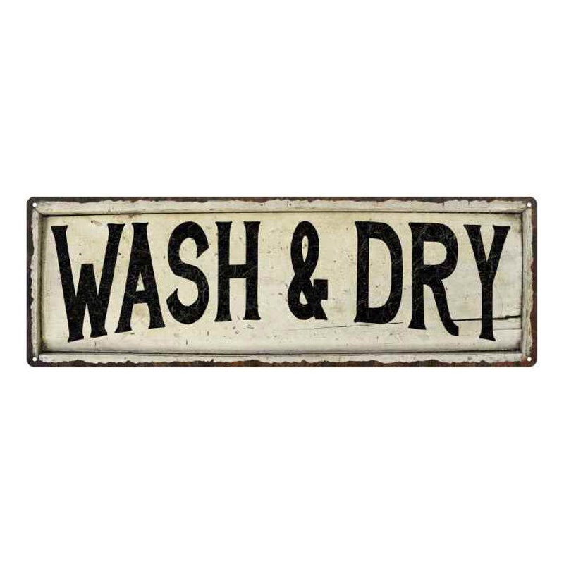 Wash and Dry Sign - Etsy