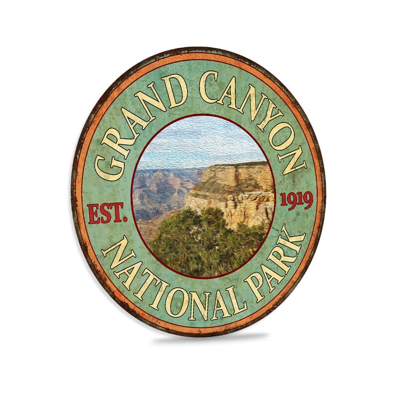 Grand Canyon Sign, Grand Canyon National Park Sign, Rustic Home Decor ...