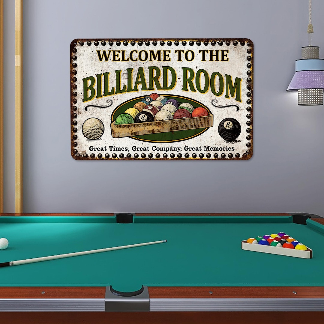 Pool Room Sign, Billiards Sign, Pool Room Decor, Gift for Him, Pool ...