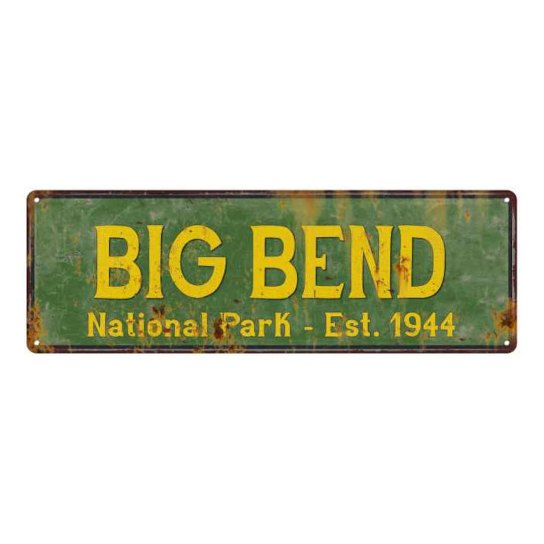 National Park Sign, Big Bend Sign, Big Bend National Park Rustic Sign ...
