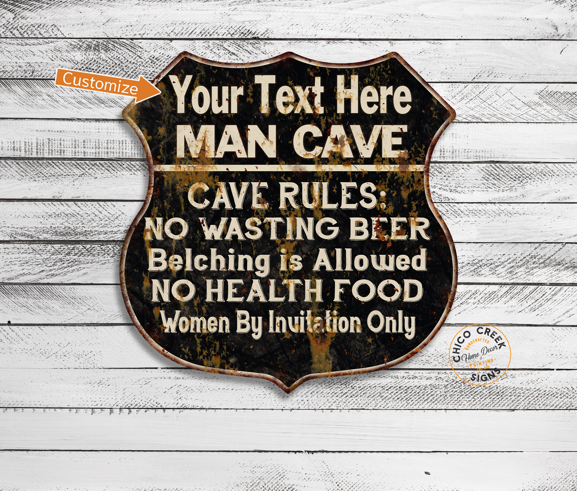 Personalized Woman Cave Signs