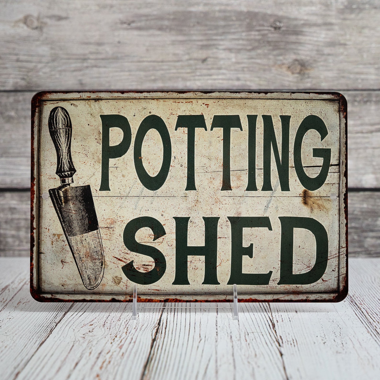 Potting Shed Sign, Rustic Garden Decor, Greenhouse Farm Sign, Garage ...