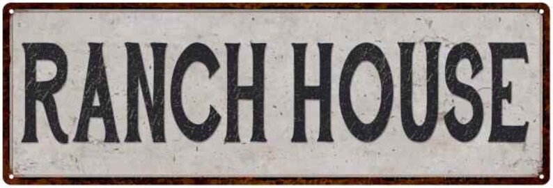 Ranch House Sign Vintage Looking Ranch House Sign Farmhouse - Etsy