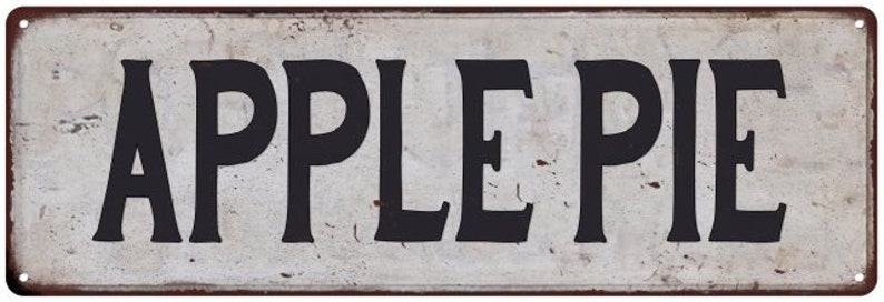 APPLE PIE Sign Vintage Looking Rustic Restauran Sign Chic - Etsy