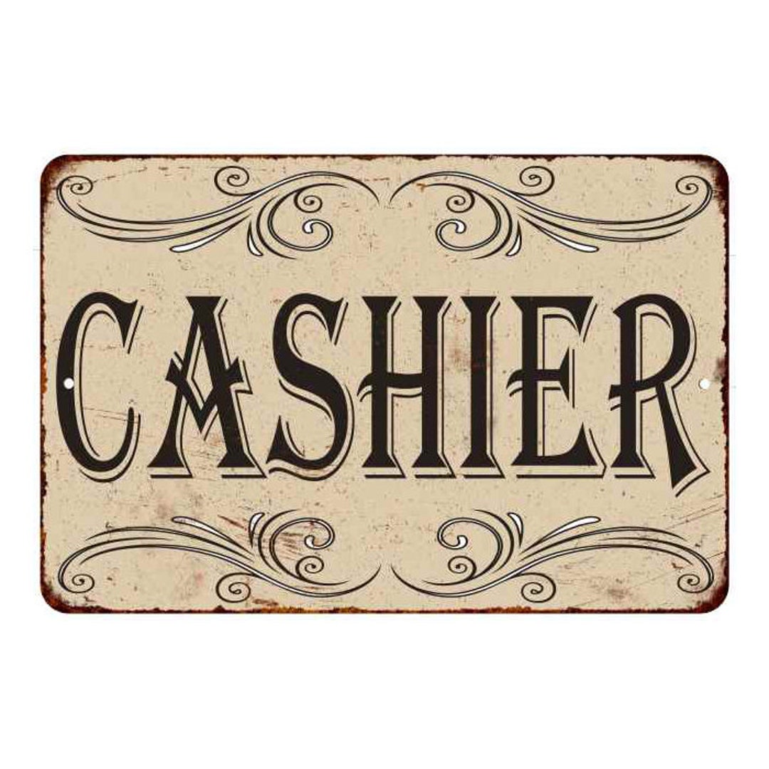 Cashier Sign, Cash Register Sign, Old Timey Business Sign, Vintage ...