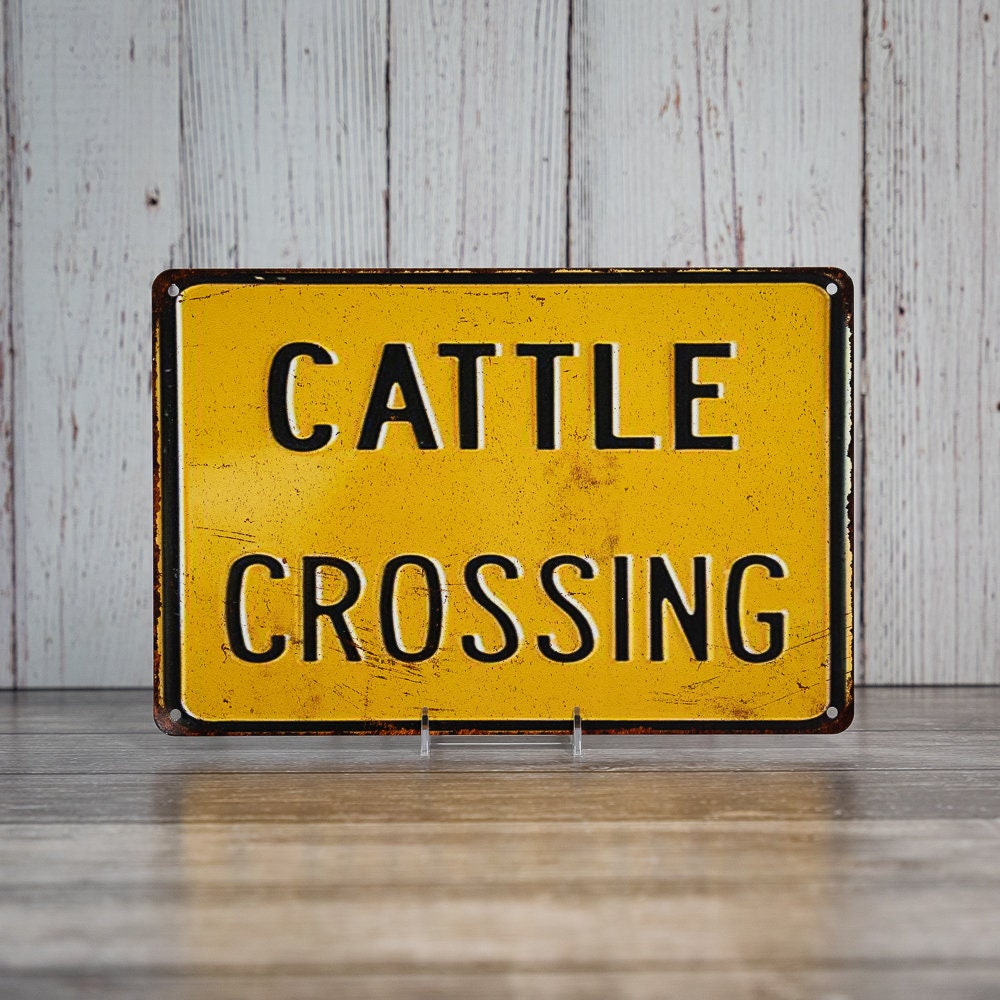 Cattle Crossing Sign Farm Livestock Sign Dairy Decor Ranch - Etsy