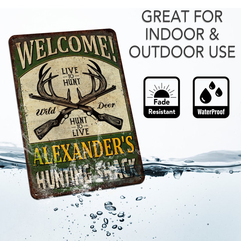 Custom Hunting Sign, Personalized Sign, Hunting Decor, Hunting Gifts ...