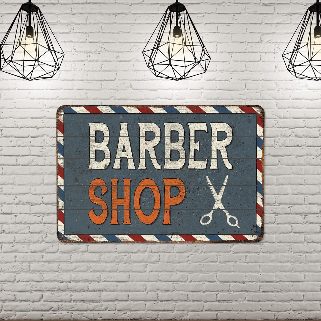Barber Shop Sign, Barbershop Decor, Gift for Him, Haircuts, Gift for ...