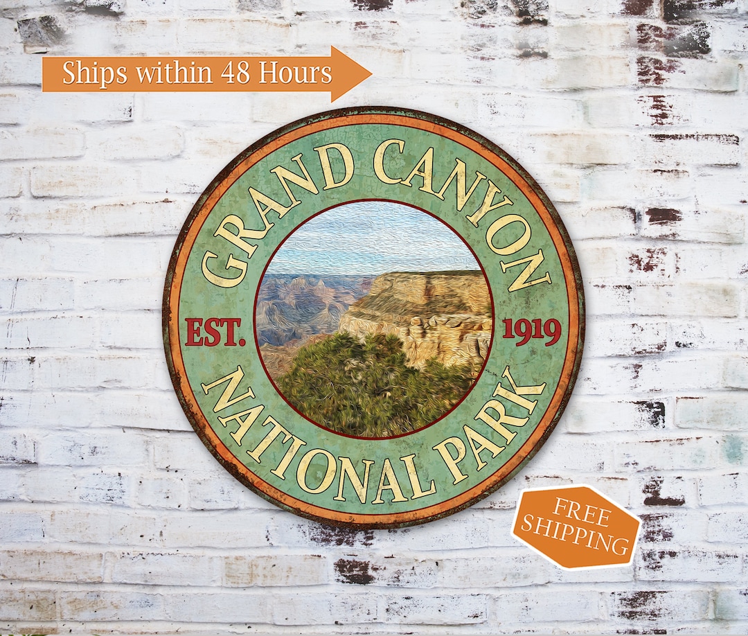 Grand Canyon Sign, Grand Canyon National Park Sign, Rustic Home Decor ...