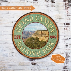 Grand Canyon Sign, Grand Canyon National Park Sign, Rustic Home Decor ...