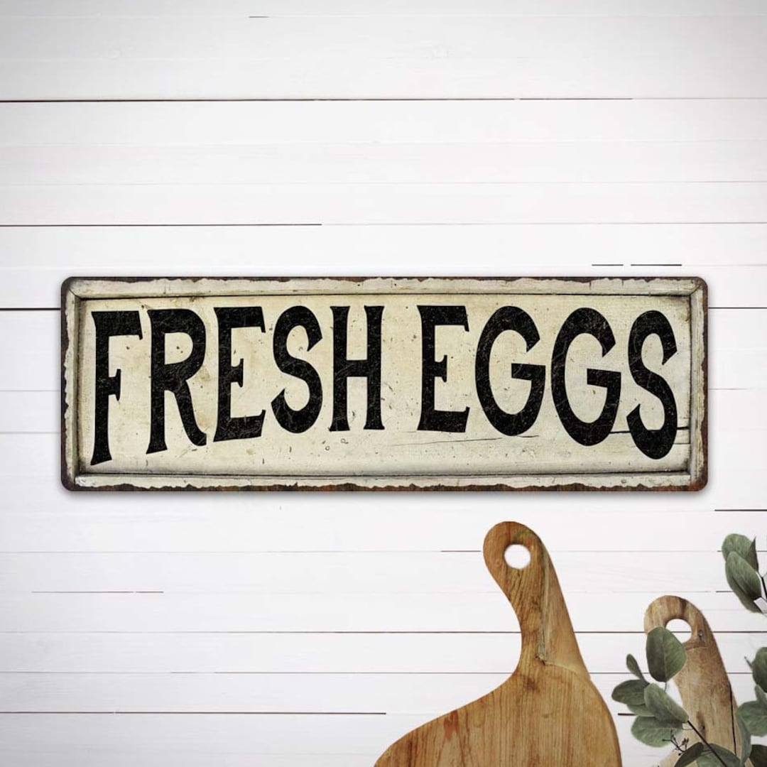 Fresh Eggs Sign, Farmhouse Chicken Sign, Farm Fresh Eggs Decor, Chicken ...