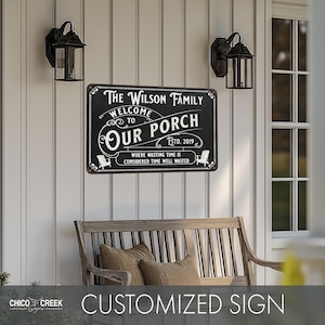 Custom Welcome to Our Porch Sign, Personalized Patio Decor, Home Decor ...
