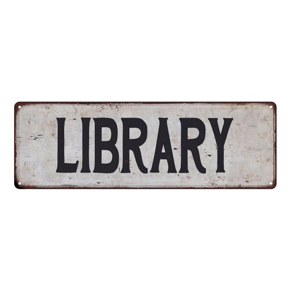 Library Sign - Etsy