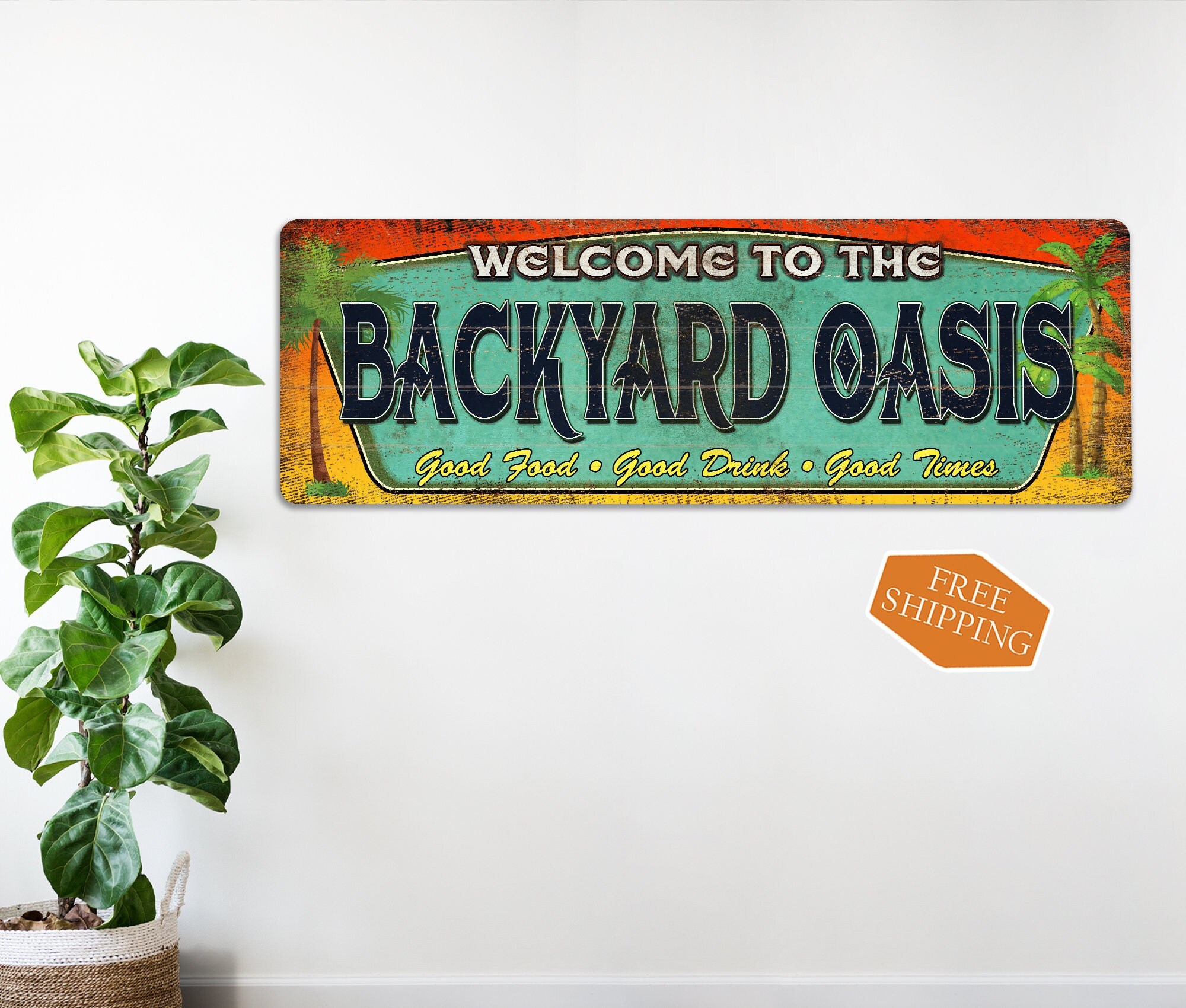 Backyard Oasis Sign Swimming Pool Decor Poolside Paradise - Etsy