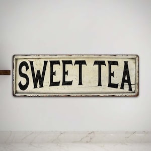 Sweet Tea Sign, Chic Vintage Looking Tea Room Decor, Farmhouse Wall ...