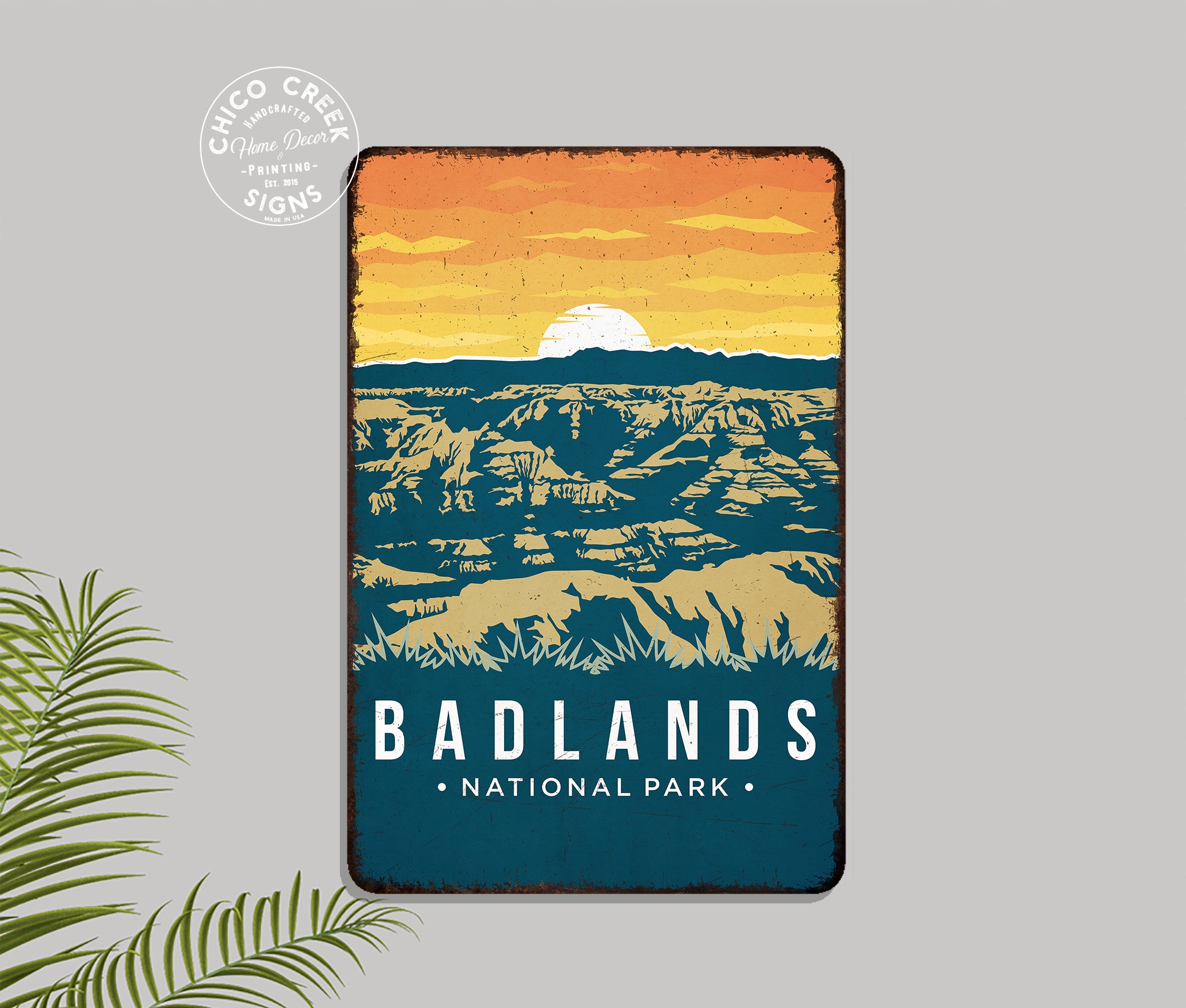 Badlands National Park Sign Rustic Looking Wall Decor Cabin | Etsy