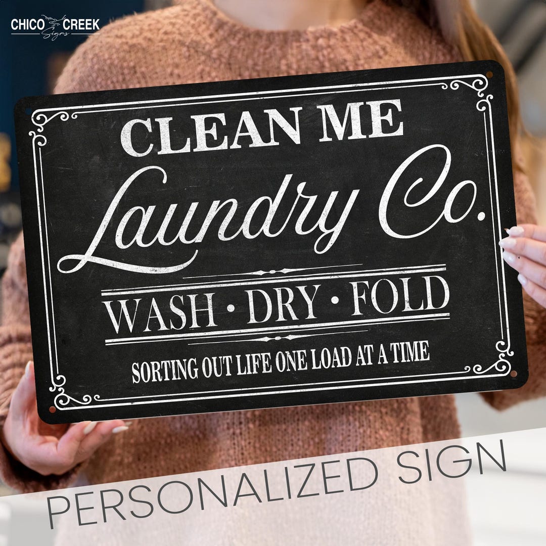 Personalized Laundry Sign, Laundry Room Decor, Laundry Room Art, Gift ...