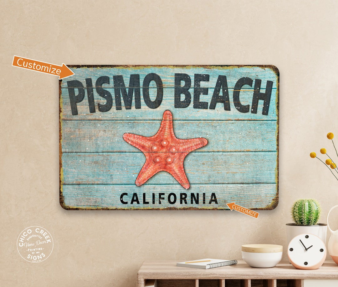 Personalized Beach Name Sign Home Decor Starfish Ocean Nautical Coastal ...