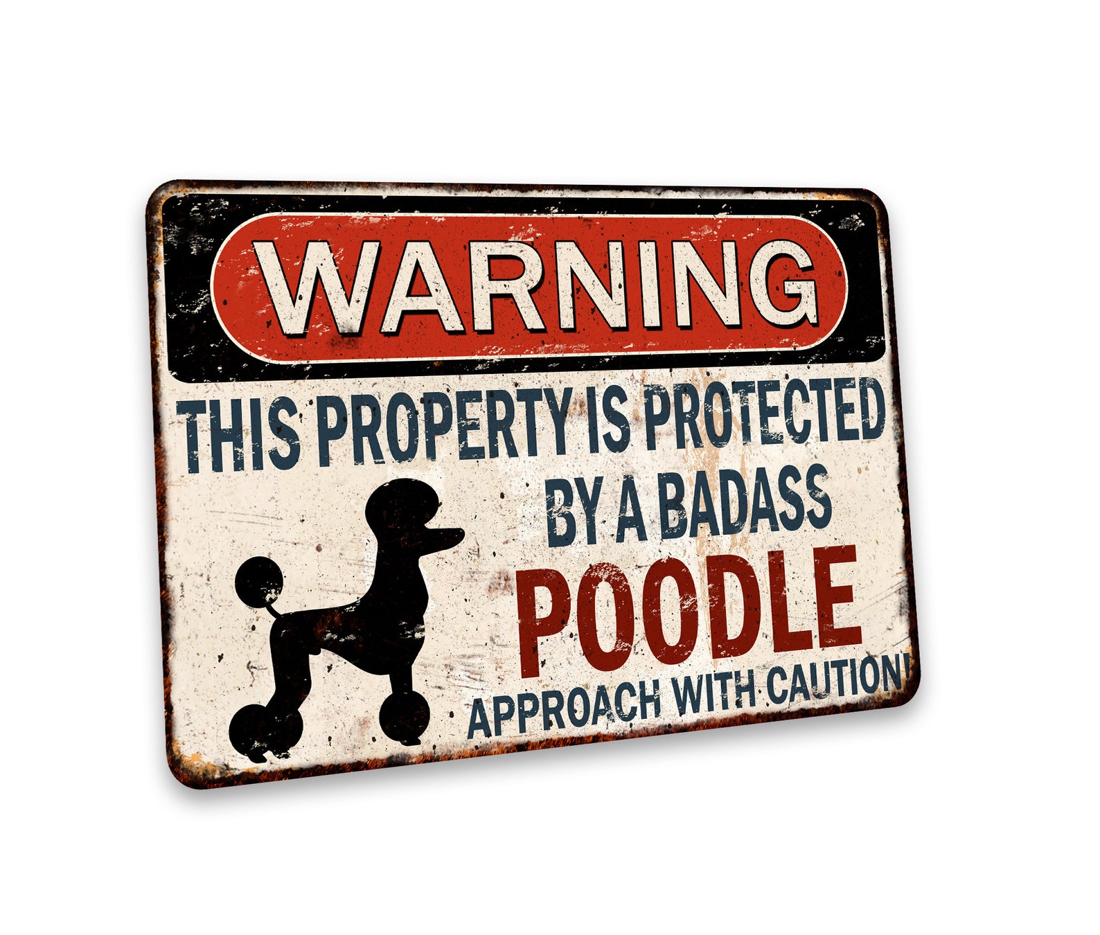 Warning Poodle Sign Pet Dog Sign Funny Dog Gift Rustic Pet - Etsy