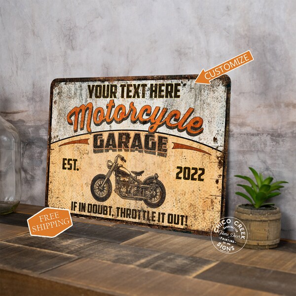 Motorcycle Sign - Etsy