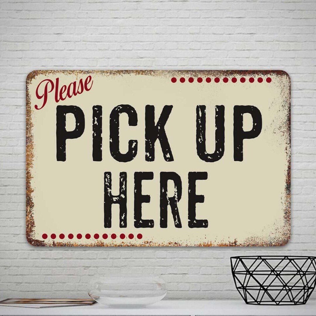 Please Pick up Here Sign, Restaurant Sign, Food Order Sign, Togo Food ...