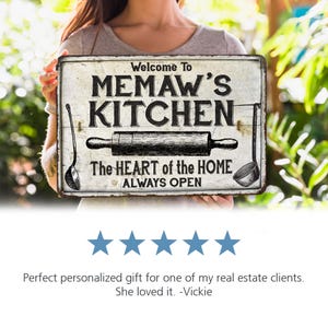 Personalized Kitchen Sign, Custom Kitchen Sign, Kitchen Decor, Gift for ...