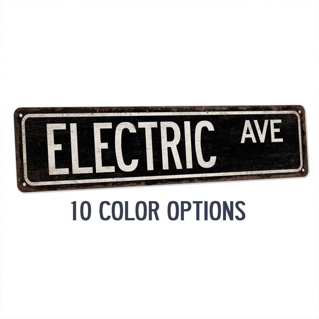 Electric Street Sign Industrial Decor Electrician Union Electrical ...